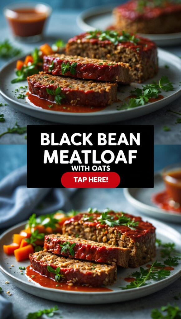 Black Bean “Meatloaf” With Oats – High-Protein Vegan Twist
