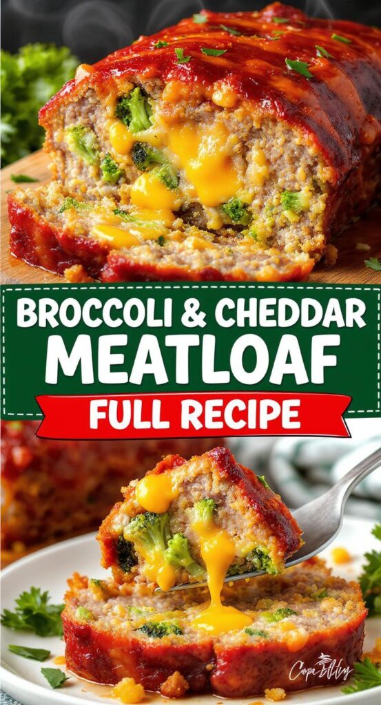 Broccoli and Cheddar Meatloaf – Sneaky Green Addition
