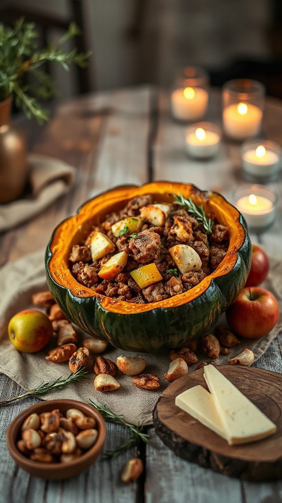 7 Fresh Apple and Goat Cheese Stuffed Acorn Squash Ideas for Fall Tables