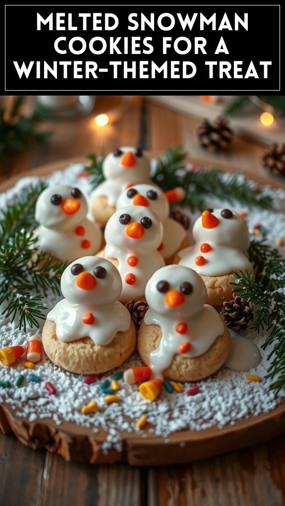 Melted Snowman Cookies for a Winter-Themed Treat